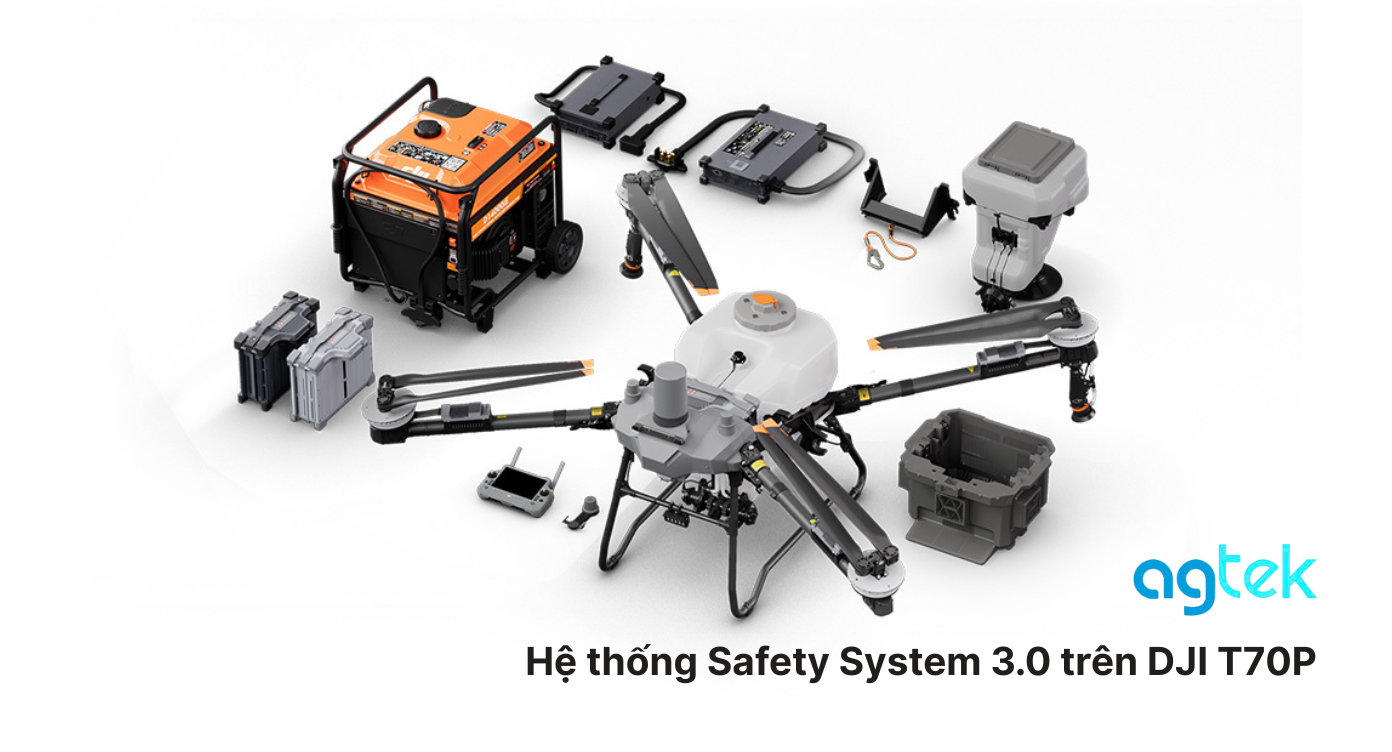 DJI T70P với hệ thống Safety System 3.0 - Agtek